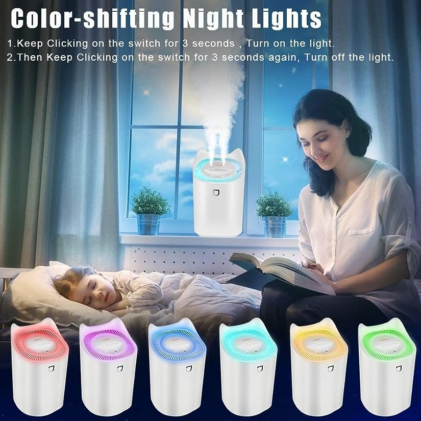 3L Air Humidifier with Color Changing Night Light – majexic.co.uk