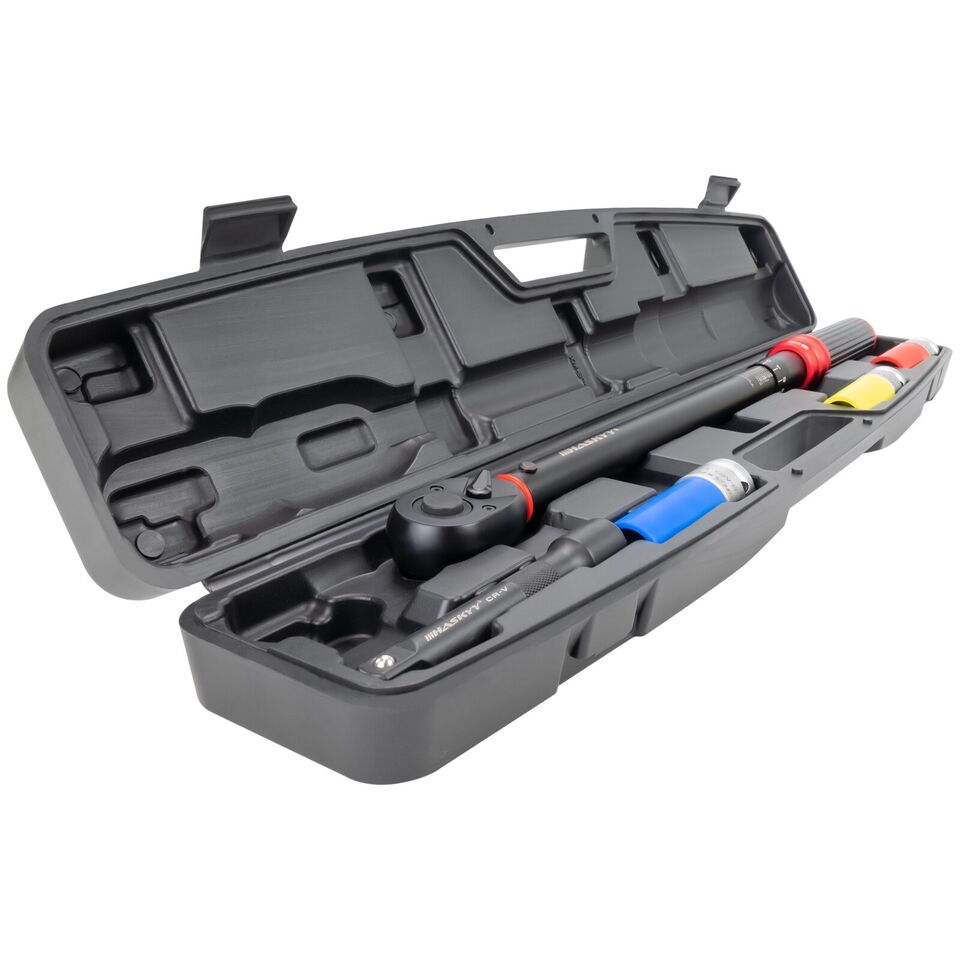 Torque wrench 1/2" 40-220Nm torque protective inserts 17 19 21mm adapt ...